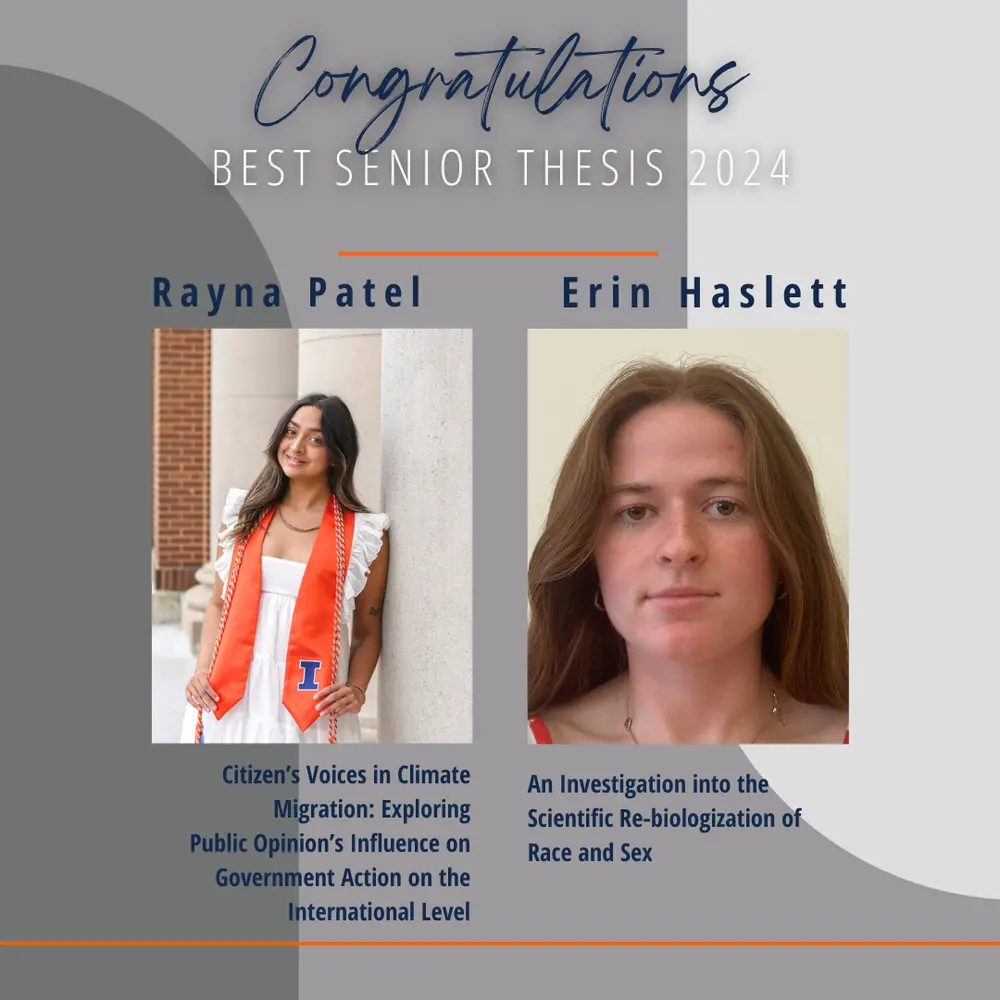 2024 Senior Thesis Awardees | Department of Political Science | Illinois